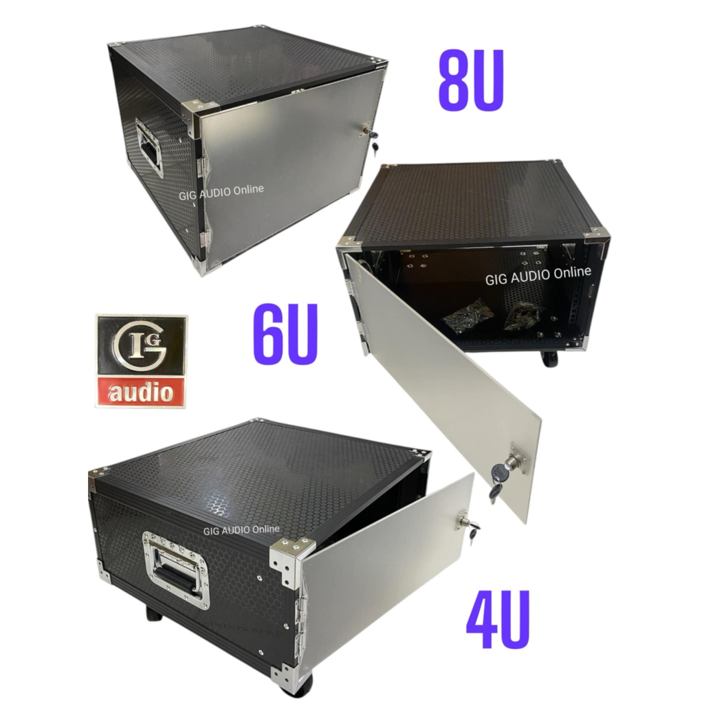 8U/6U/4U Amplifier/Processor Rack ChassisHardCase w/Plexiglass door & w ...