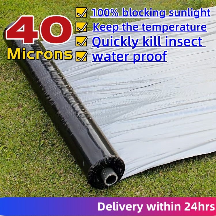(40 Microns) Plastic Mulch Film 4ft x 400m Weeding Film Thermal ...