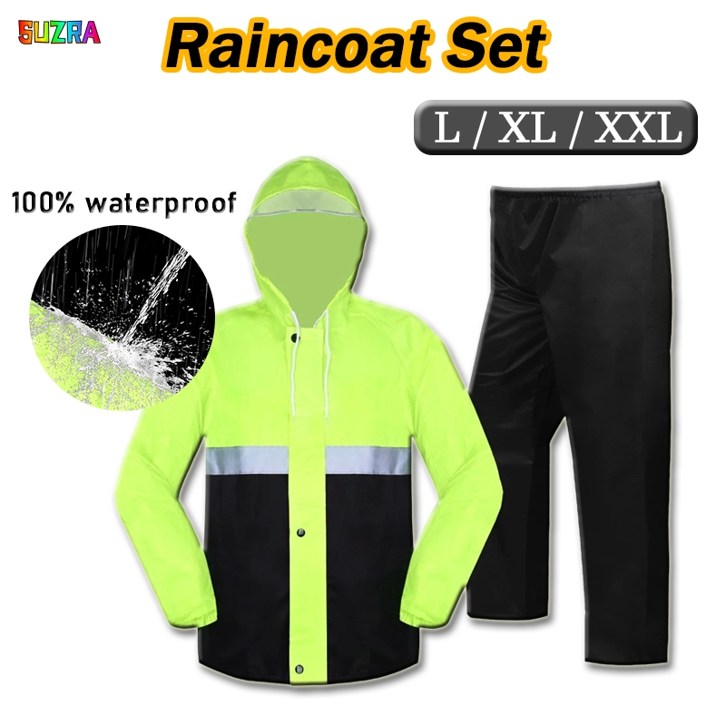 Raincoat Set Men Women Motorcycle Waterproof Adult Outdoor Raincoat ...
