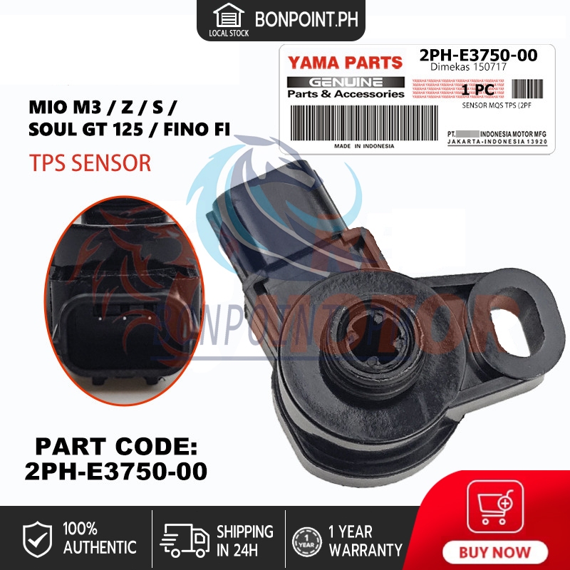 Black TPS Sensor Motor Parts for Mio M3 / Z / S / Soul GT 125 / Fino FI ...