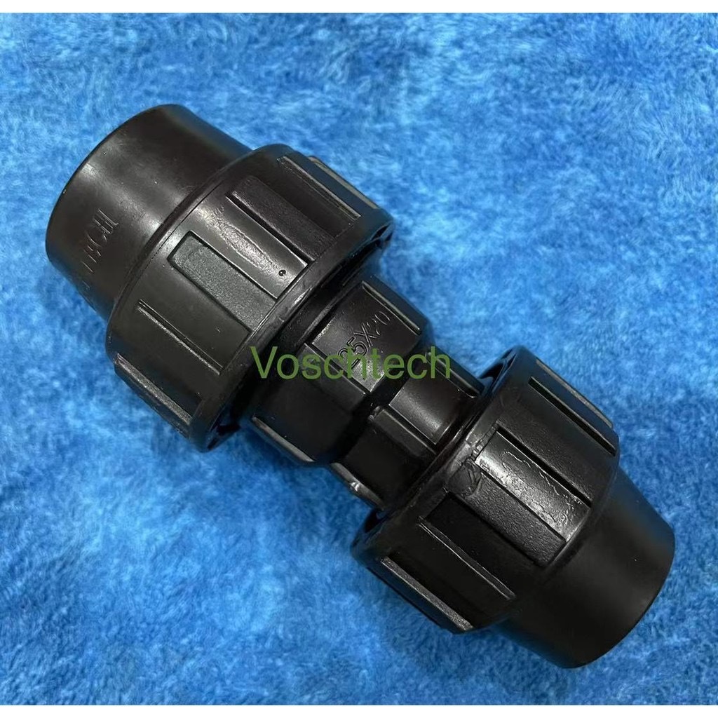 PE Compression Fittings 1/2" 3/4" 1" BLACK PVC Water Pipe Elbow Tee ...