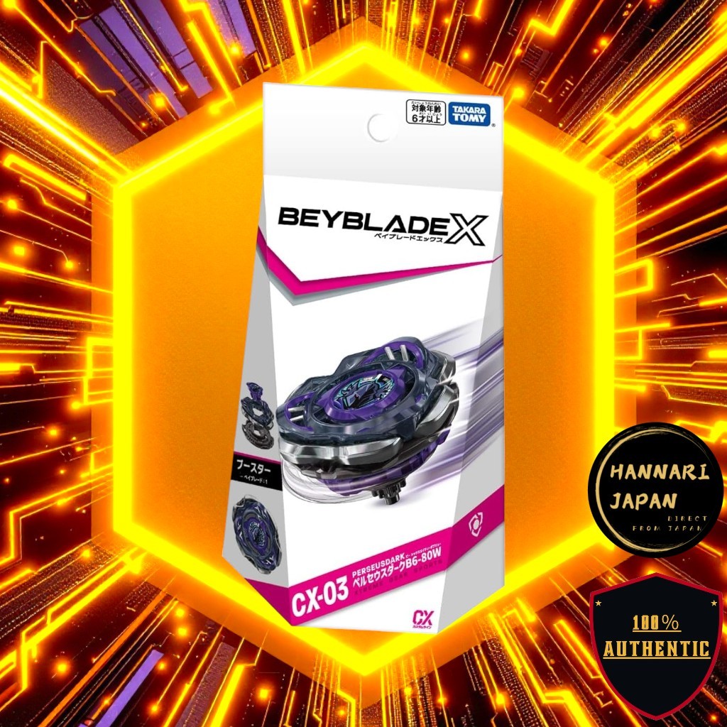 【With Beycode】Beyblade X CX-03 Perseus Dark B6-80W Booster Takara Tomy Spinning Battle Top ...