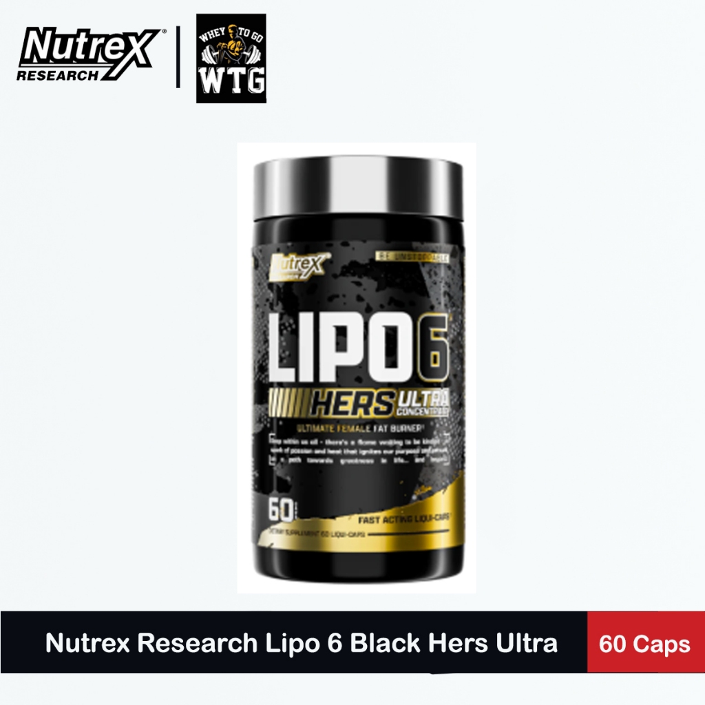 Nutrex Research Lipo 6 Black Hers Ultra Concentrate 60 caps | Shopee ...