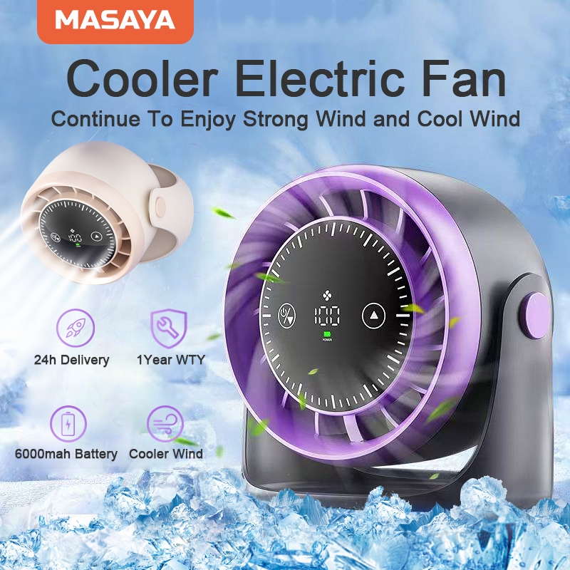 Portable Electric Fan Desk Fan Rechargeable Camping Fan Cooling Desktop ...