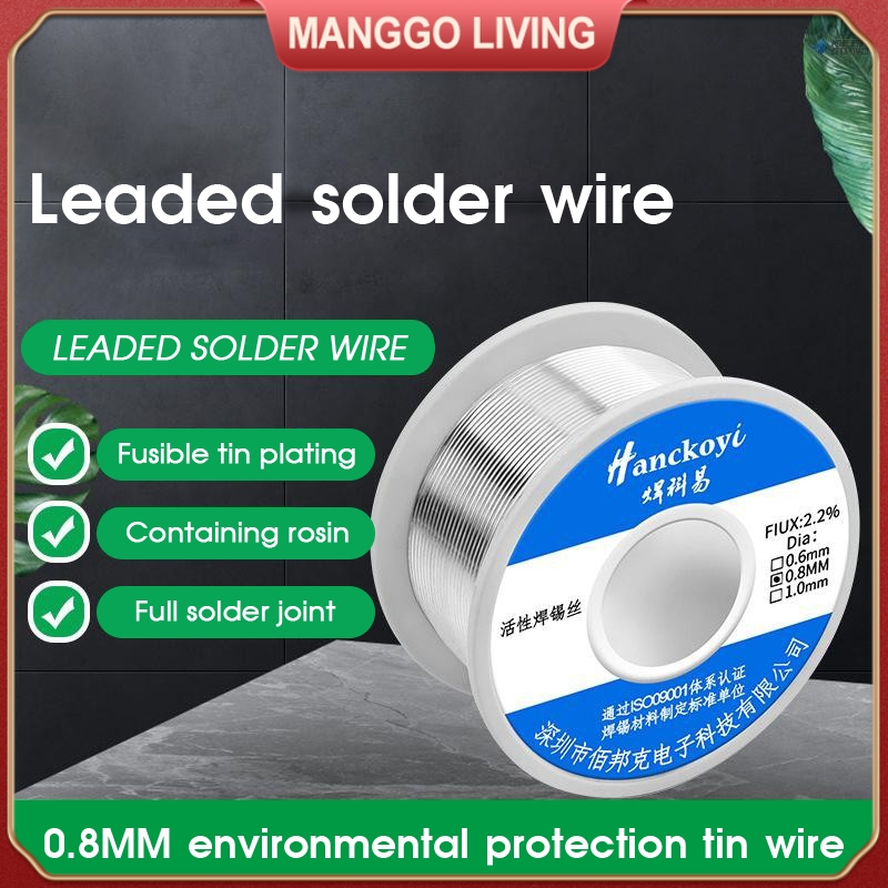 50g Flux Iron Wire Active Solder Wire 0.8mm Soldering Wire Lead Low Temperature Melt Weld Rods ...