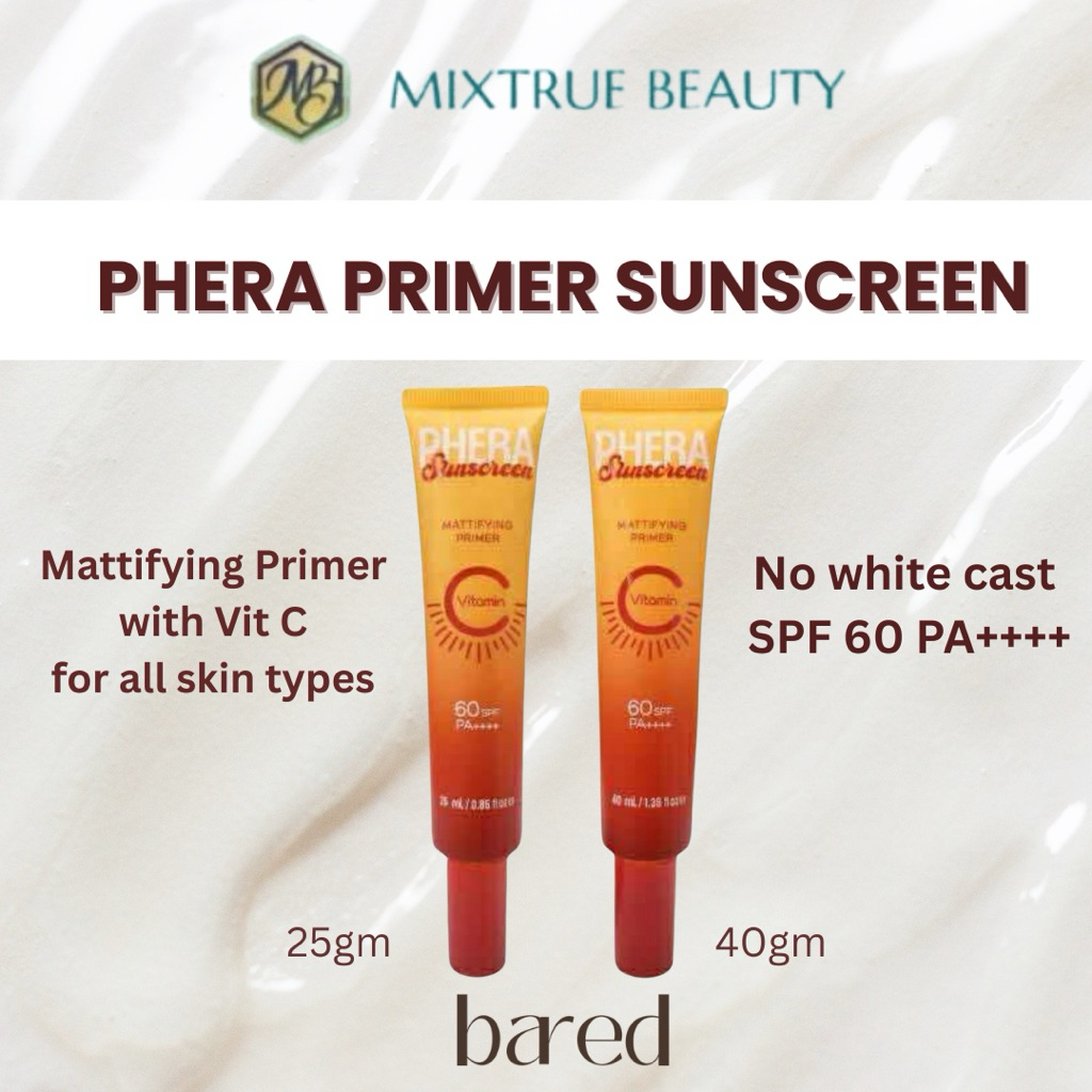 Phera Sunscreen SPF60 PA++++ by Mixtrue Beauty (25gm & 40gm) | Shopee Philippines
