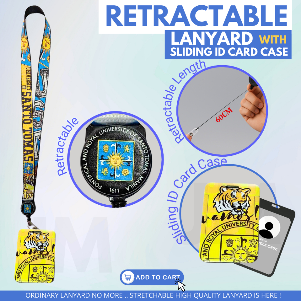 Premuim UST Pull Out ID Sling Stretchable Retractable Lanyard | Shopee ...