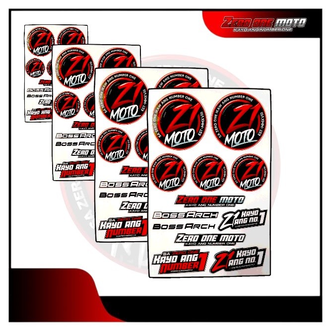 Zero One Moto & Villain STICKER STARTER PACK SET | Shopee Philippines