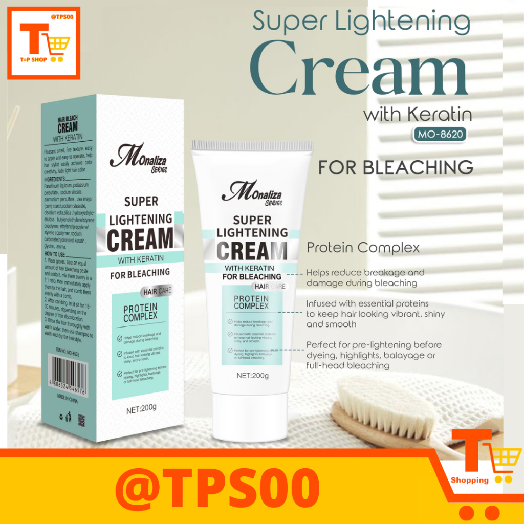 MONALIZA SERIES SUPER LIGHTENING CREAM WITH KERATIN FOR BLEACHING (MO ...