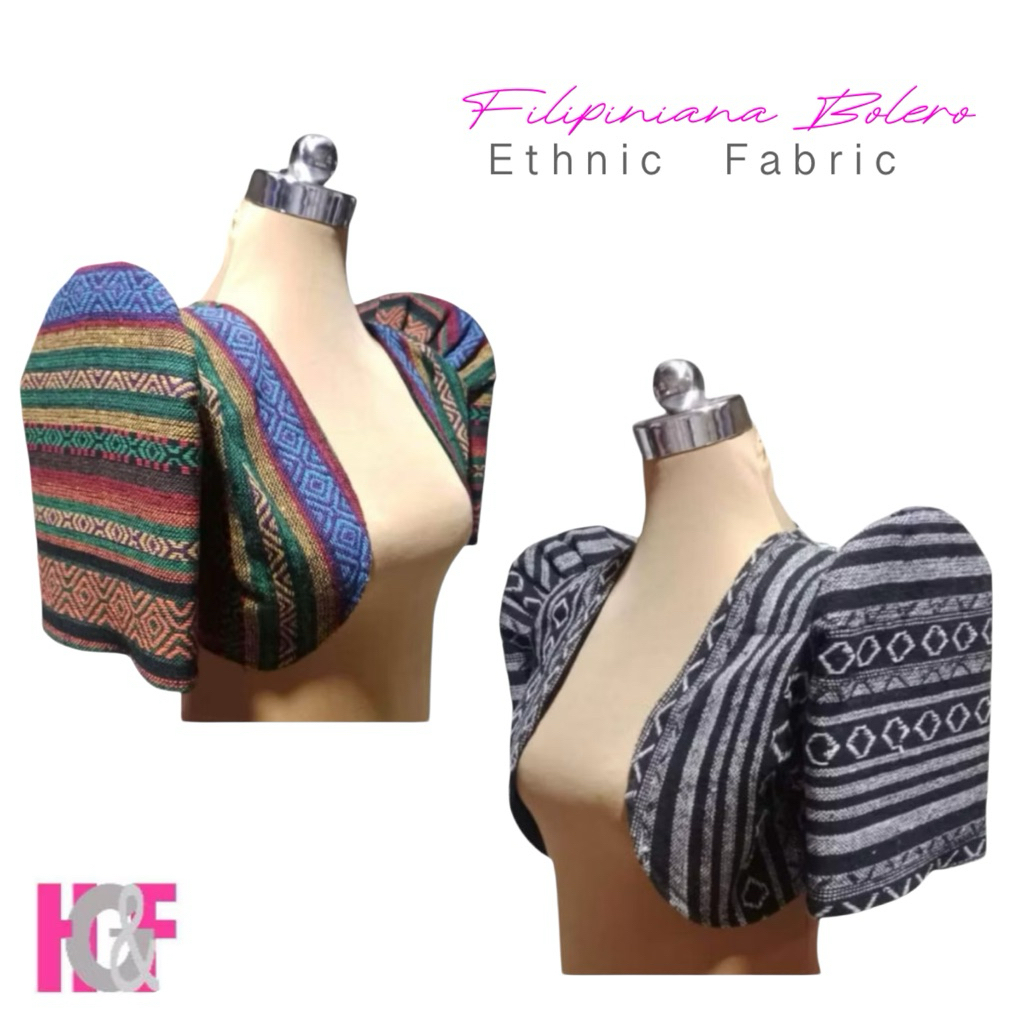Modern Filipiniana BOLERO - Baguio Fabric / Ethnic | Shopee Philippines