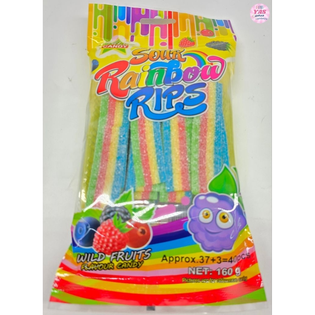 40pcs SOUR RAINBOW RIPS CANDY/loot bag fillers /paninda /giveaways ...