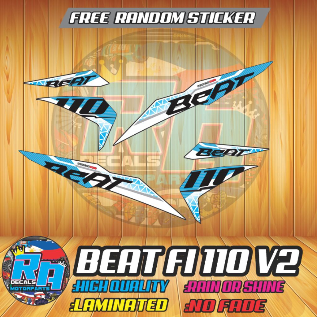 Honda Beat Fi 110 Version 2 Stock Decals | Shopee Philippines