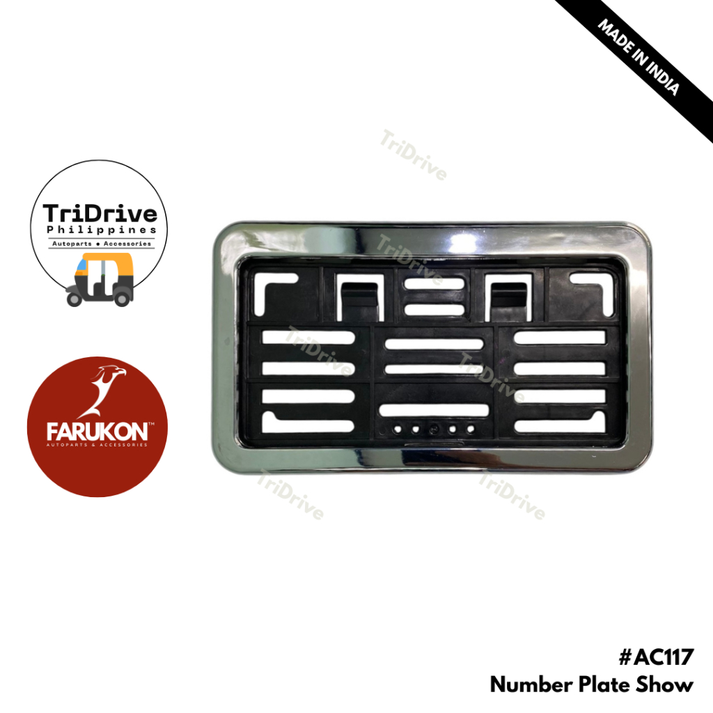 Number Plate Frame Chrome Finish (Universal) | Shopee Philippines