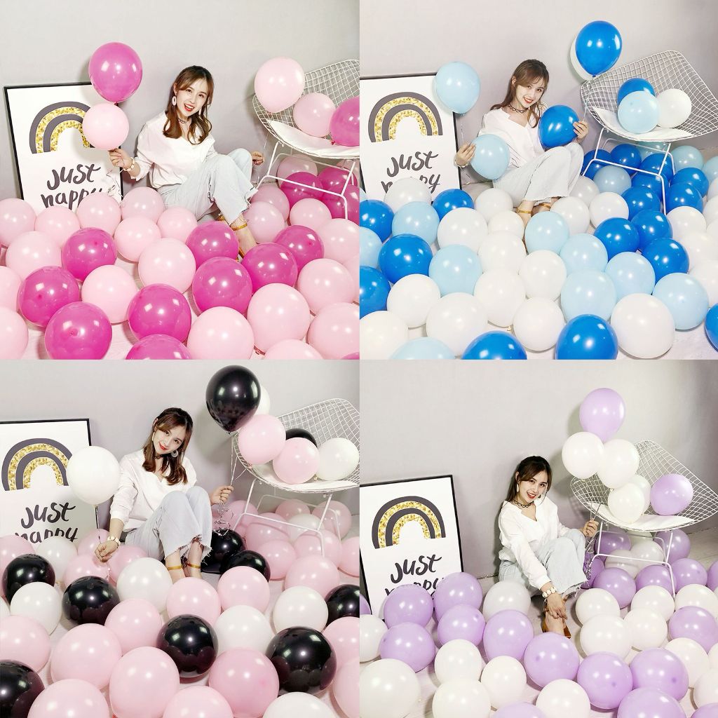 Agar.shop 100pcs Metallic / Ordinary Latex Balloon 10 Inch Combination ...
