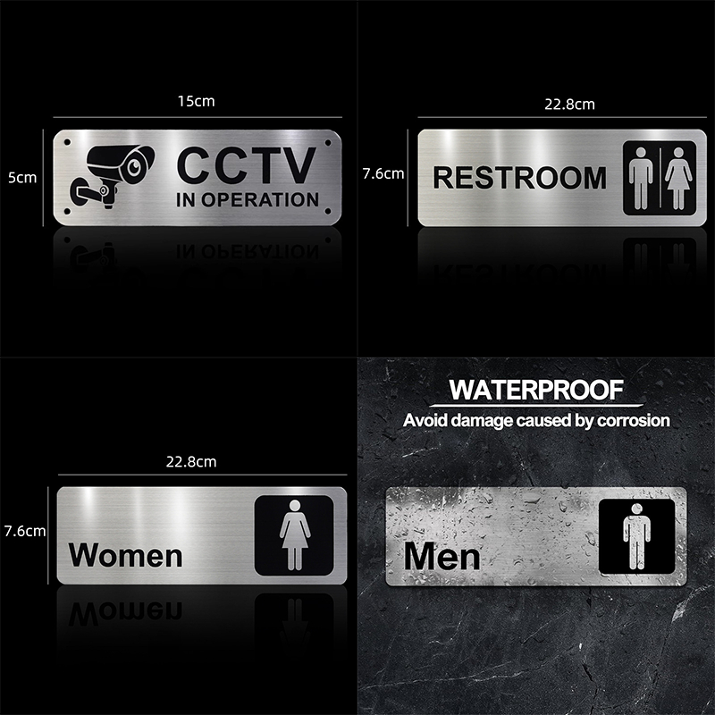 Aluminum Alloy Monitor Sign Brushed Signage Corrosion Resistant ...