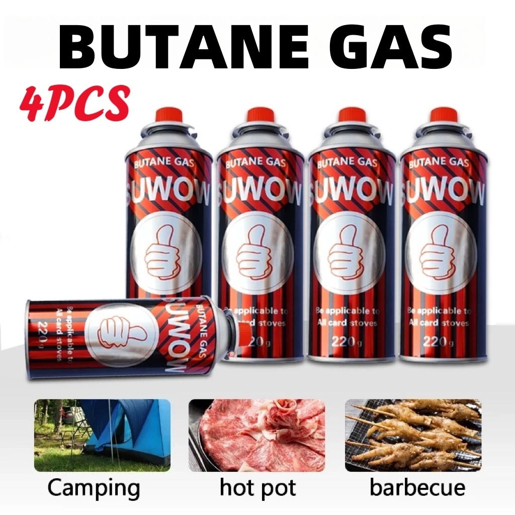 [free shipping]4pcs x 220g butane gas for portable gas stove 220g（pack ...