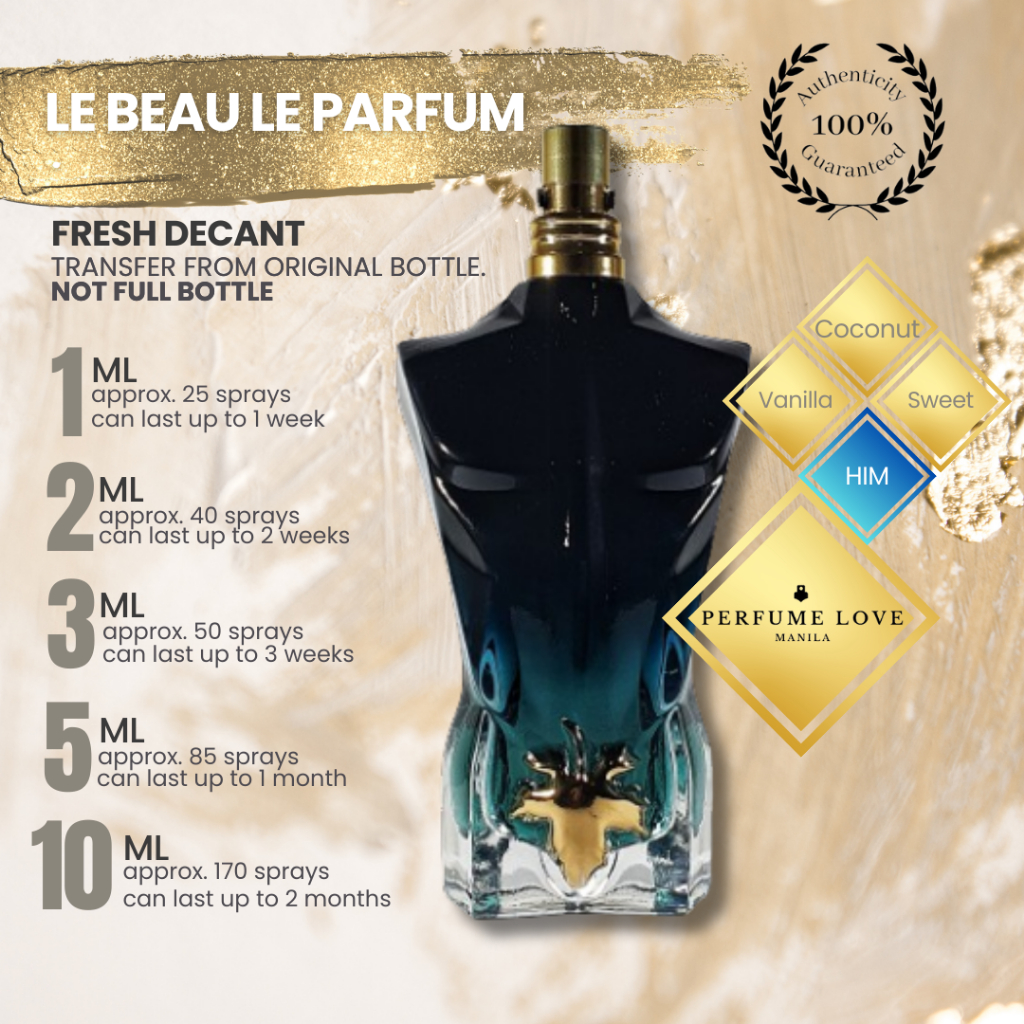 PERFUME DECANT JP Le Beau Le Parfum | Shopee Philippines