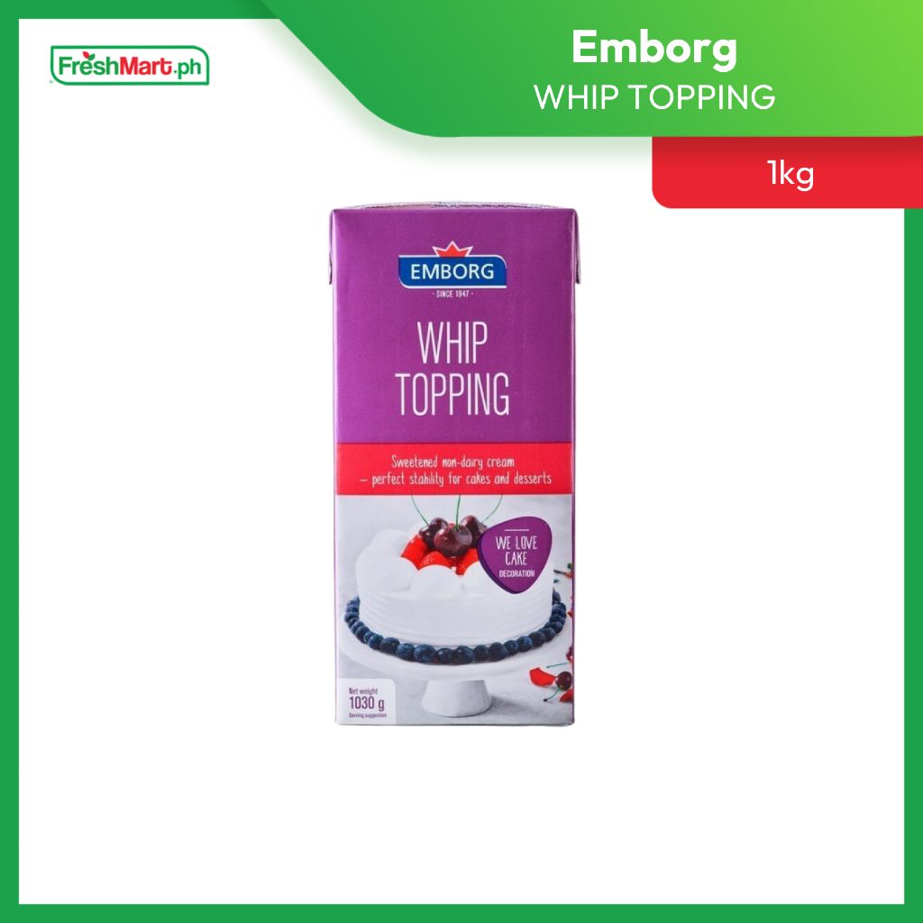 Emborg Whip Topping Sweetened Topping for Cakes and Dessert 1kg ...