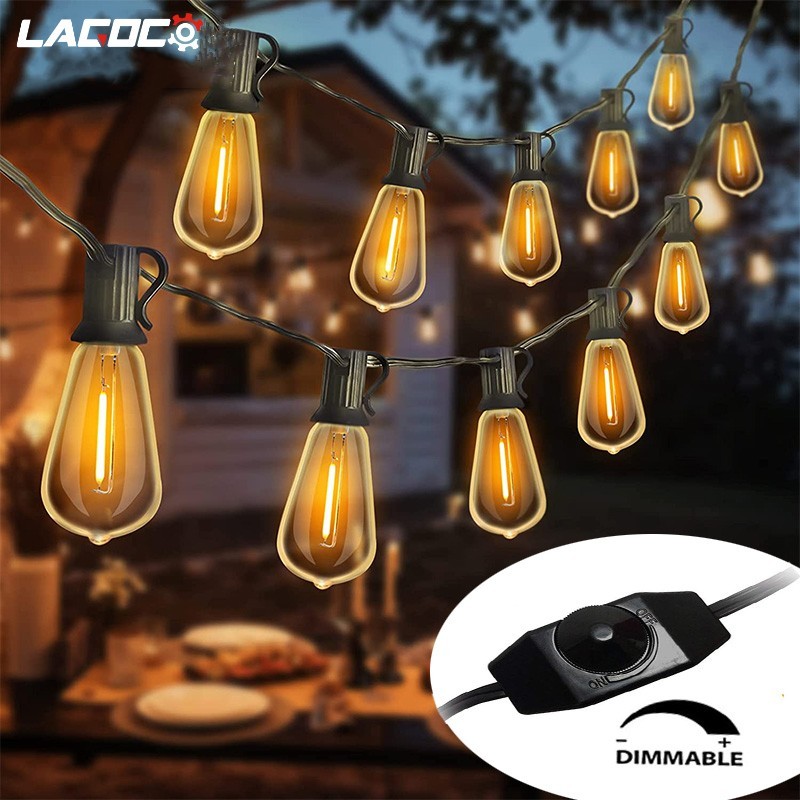 15M/30M ST38 LED String Light Waterproof Patio Light Indoor/Outdoor ...