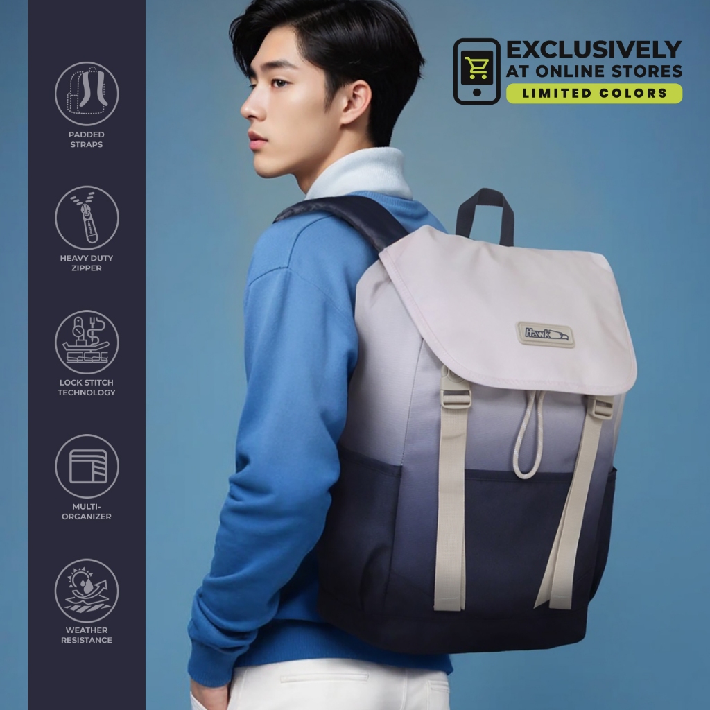 Hawk 5964 MEDIUM Gradient Lifestyle Backpack | Shopee Philippines