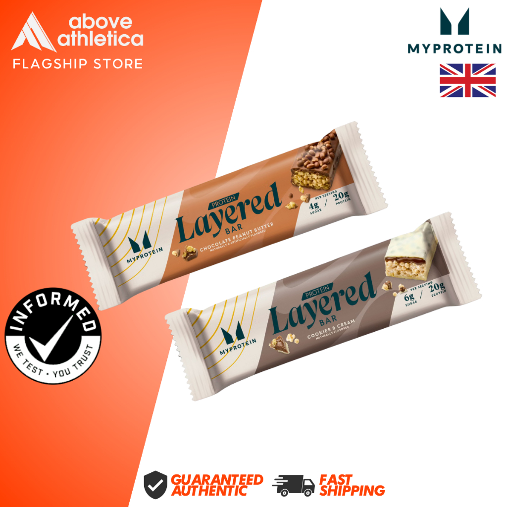 Myprotein Layered Protein Bar - 1 bar - like quest protein bar | Shopee ...