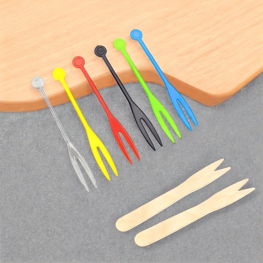 500pcs Plastic Mini Fork Siomai/Takoyaki/Cocktail/Fruitpick/Pica-pica ...