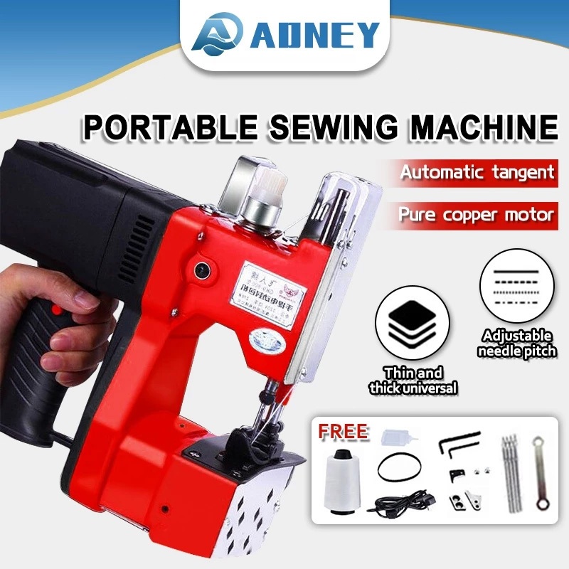 [Hot sale + spot] Sack Sealer Bag Closer Sewing Machine Portable Sack ...