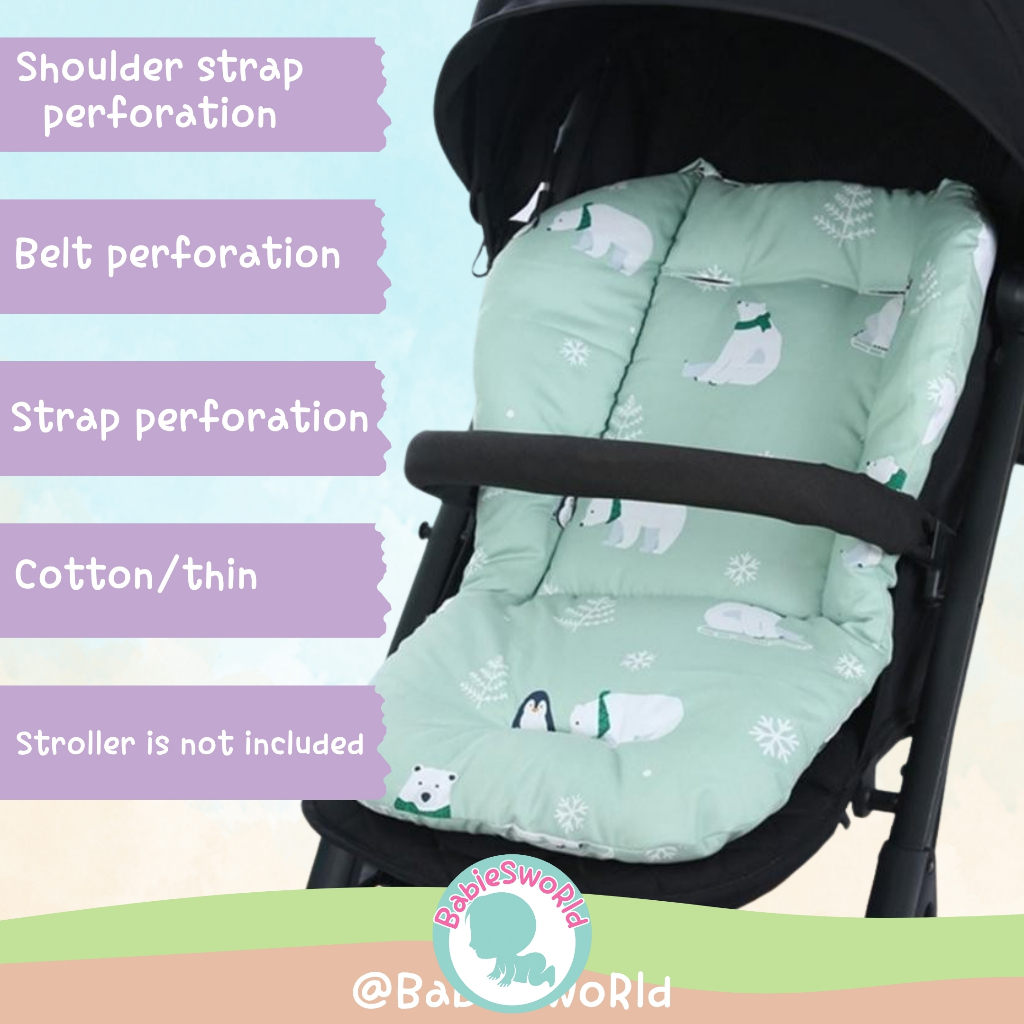 Babiesworld Universal Floral Stroller Seat Covers Soft Thin Pram Car ...
