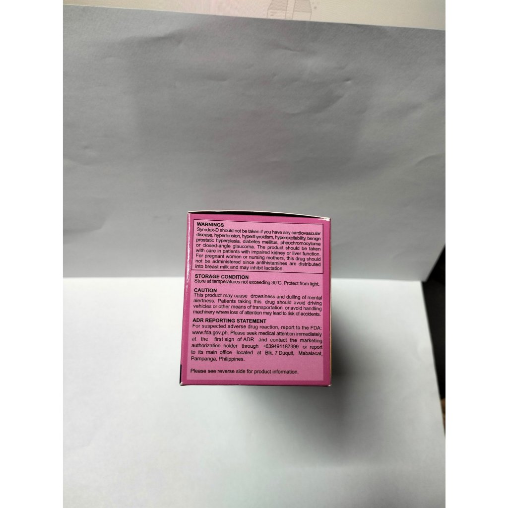 SYMDEX D FORTE Paracetamol / Phenylpropanolamine / Chlorphenamine 500mg ...