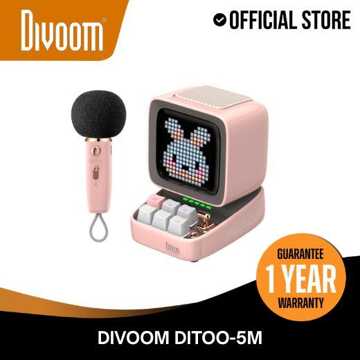 Divoom Ditoo 5M Pixel Art Speaker with Microphone Pink | Shopee Philippines