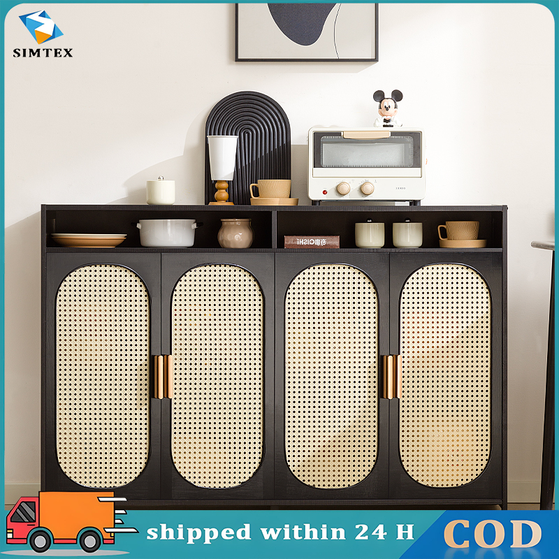 Medium style side cabinet storage cabinet retro living room side ...