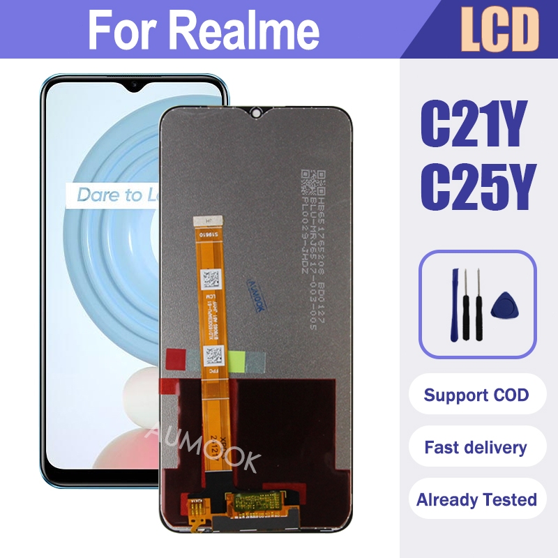 LCD For Realme C21Y C25Y LCD Display RMX3261 RMX3265 Touch Screen Digitizer Assembly Replacement ...