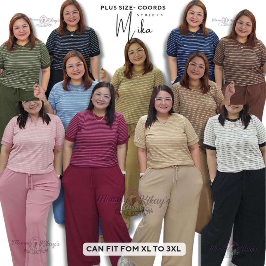 Mommy Kikay's Collection|MIKA Plus Size Coords Round Neck Top with ...
