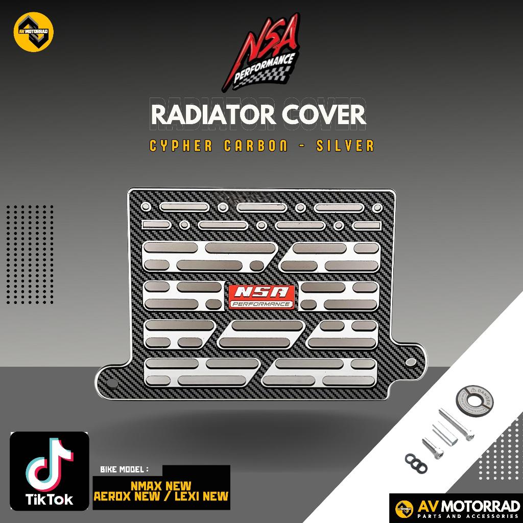 NSA Performance Cypher Carbon Radiator Cover for NMAX V2 /AEROX V2-V3 / CLICK 160 / PCX 160 ...