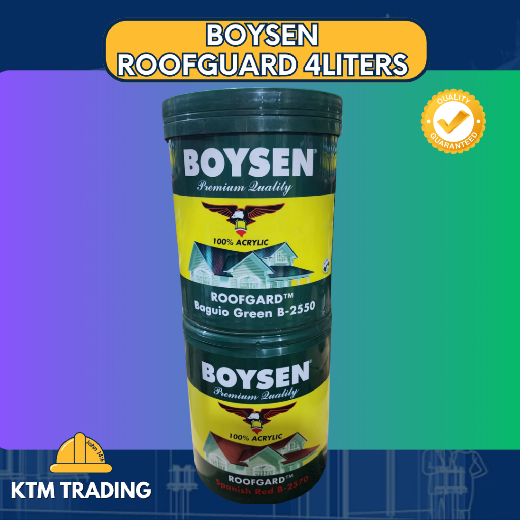 BOYSEN ROOFGARD PREMIUM QUALITY BAGUIO GREEN/SPANISH RED 4 LITERS ...