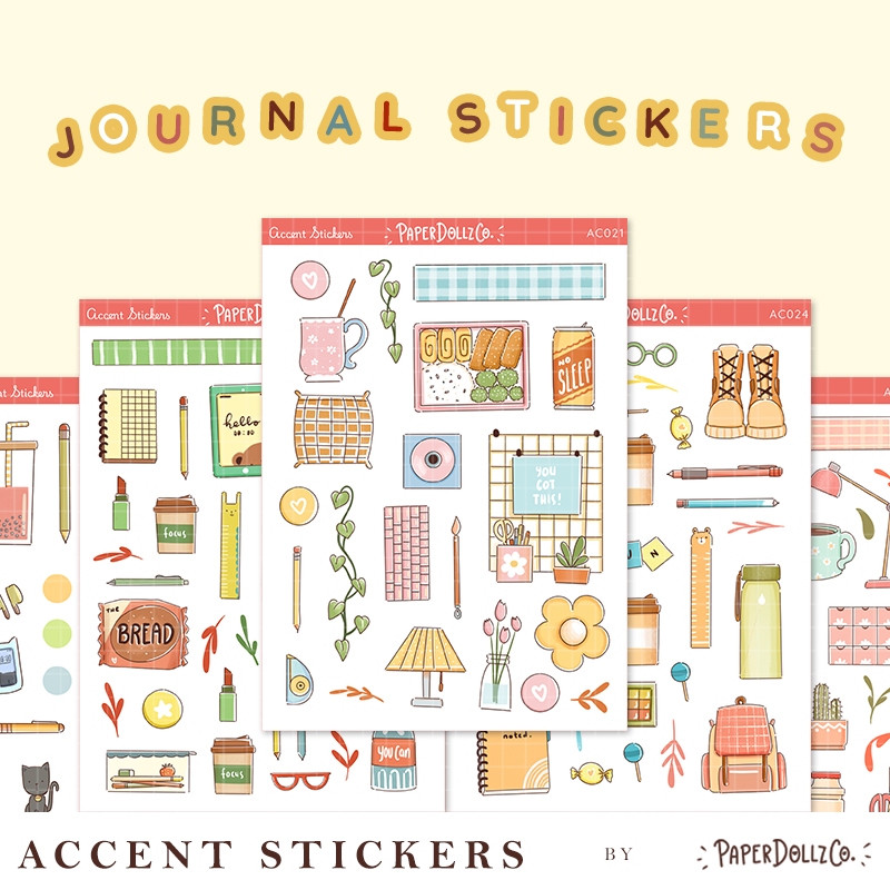 School College Life Journal Sticker | Planner Sticker| AC021 AC022 ...