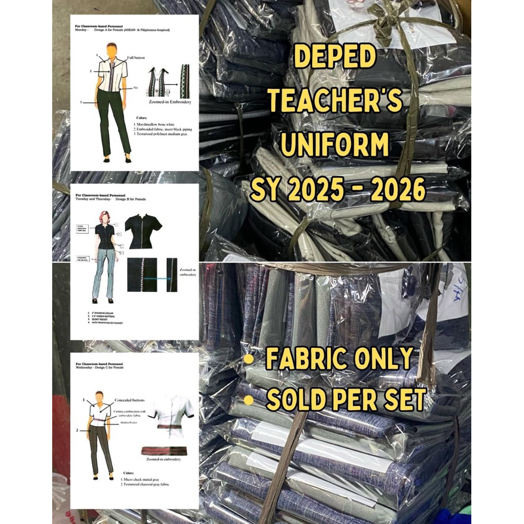 DepEd Teachers’ Uniform 2025 FABRIC ONLY SOLD PER SET | Shopee Philippines