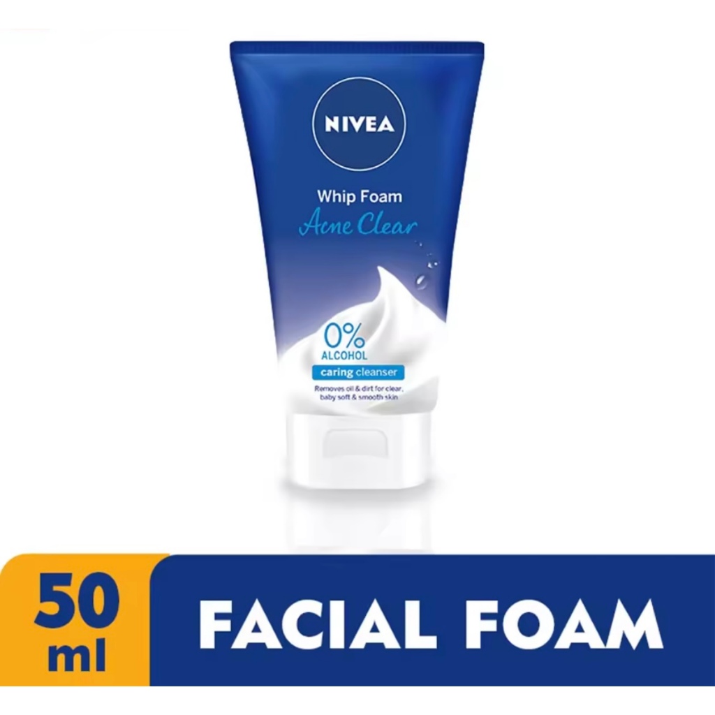 Nivea Acne Clear Whip Foam 50ml/100ml Facial Cleanser | Shopee Philippines