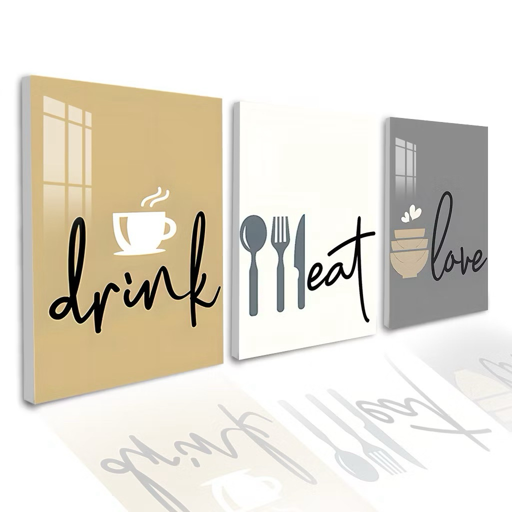 KITCHEN (3pcs/set) WALL FRAME DECOR AFFORDABLE FOR KITCHEN DESIGN ...