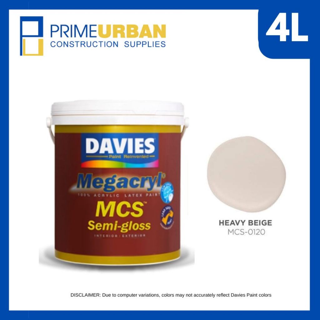 DAVIES MEGACRYL MCS Semi Gloss Heavy Beige | Shopee Philippines