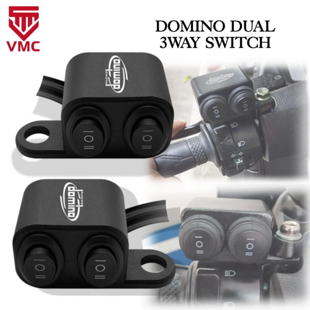 VMC Motorcycle Domino Dual Mini Driving Light Switch 3 Way Switch ...