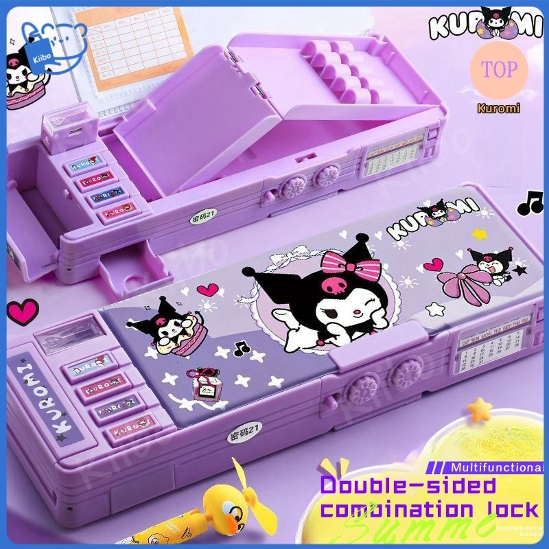 Pencil Case with Password Lock Kuromi Melody Stationery Box Password ...