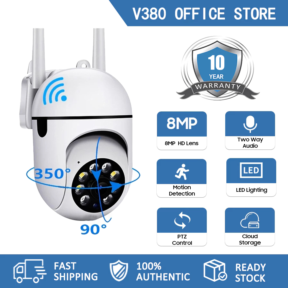 V380 P2 HD 1080P IP Camera Wifi Wireless Outdoor CCTV Waterproof Night ...