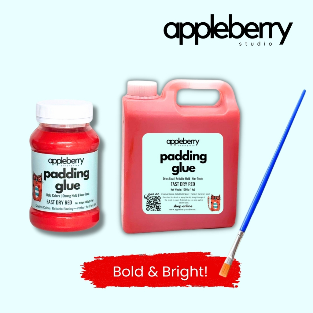 Padding Glue RED ( for DIY Notepad ) FREE BRUSH | Shopee Philippines