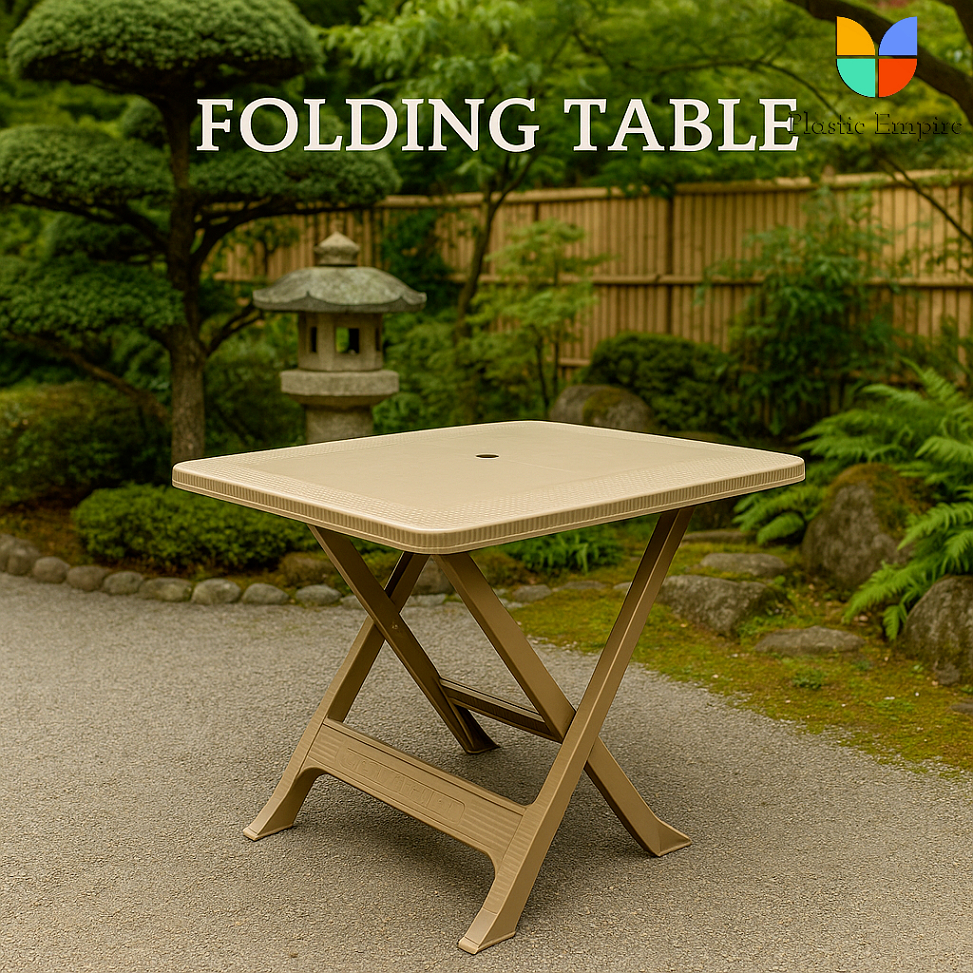 Portable Folding Plastic 4Seaters Rectangle Table with X‐Frame Legs ...