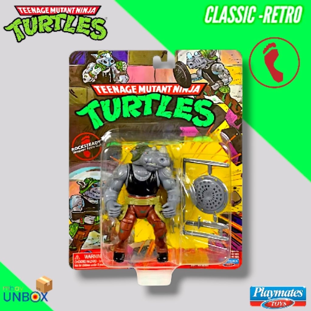 Teenage Mutant Ninja Turtles ROCKSTEADY TMNT Classice-Retro | Shopee ...