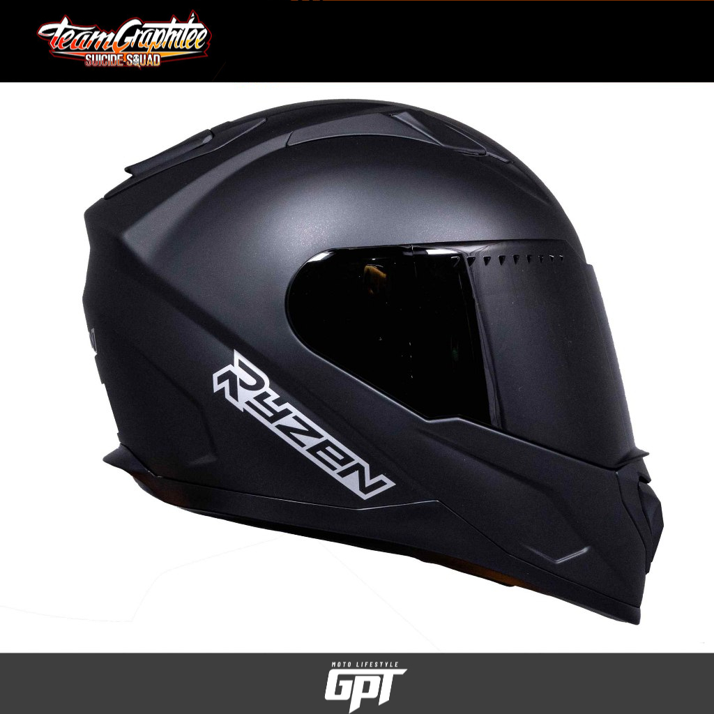 RYZEN HELMETS ZX650 MATTE BLACK (smoke lens) | Shopee Philippines