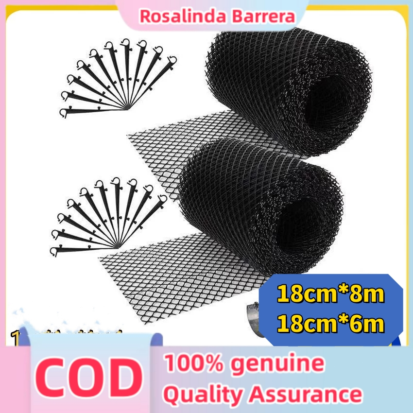 [COD]Gutter Guard Gutter Plastic Mesh 6/8m With 10 Fixed Hooks For ...