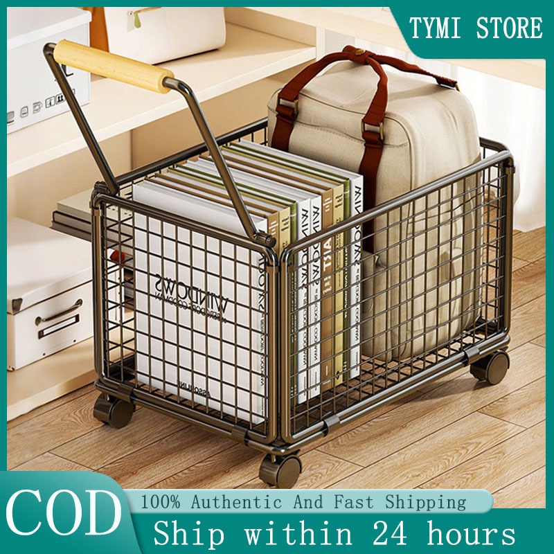 Under Desk Trolley Mobile Bookcase Desktop Storage Rack Kitchen Trolley ...