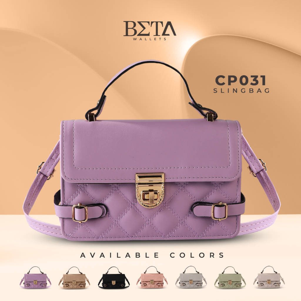 BETA Sling Bag For Woman Leather 2 Way Cute Mini Bag Korean Fashion Handbag Shoulder Bag CP031 ...